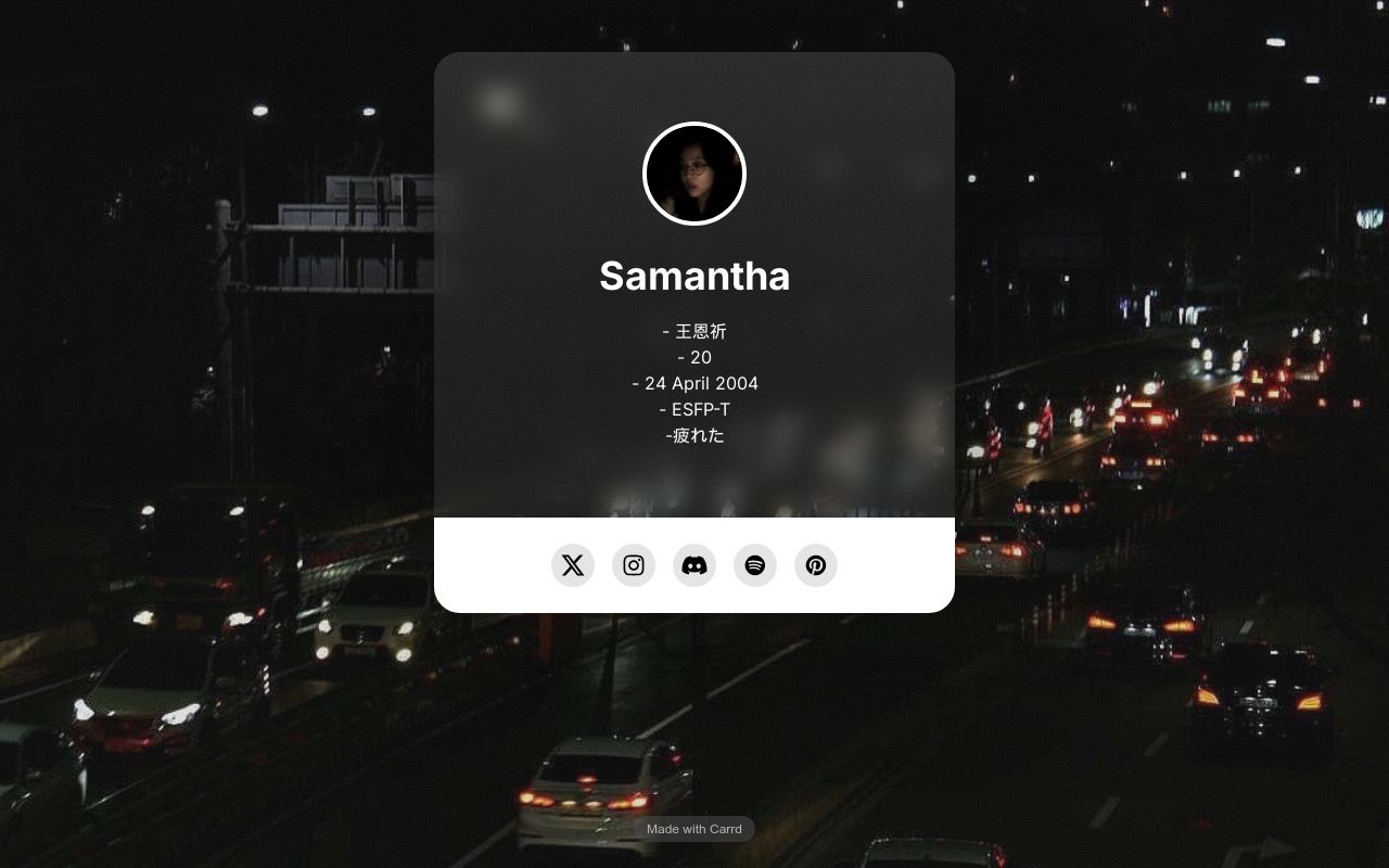 Sam’s bio